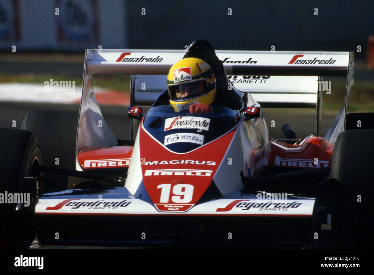 Ayrton Senna da Silva (BRA) Toleman TG 183B Hart Stock Photo - Alamy