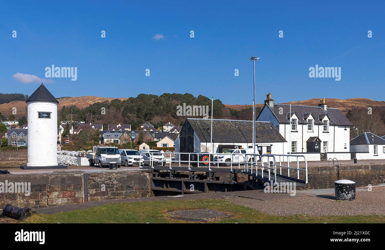 FORT WILLIAM SCOTLAND CORPACH JETTY WITH SEA LOCK SCOTTISH CANALS ...