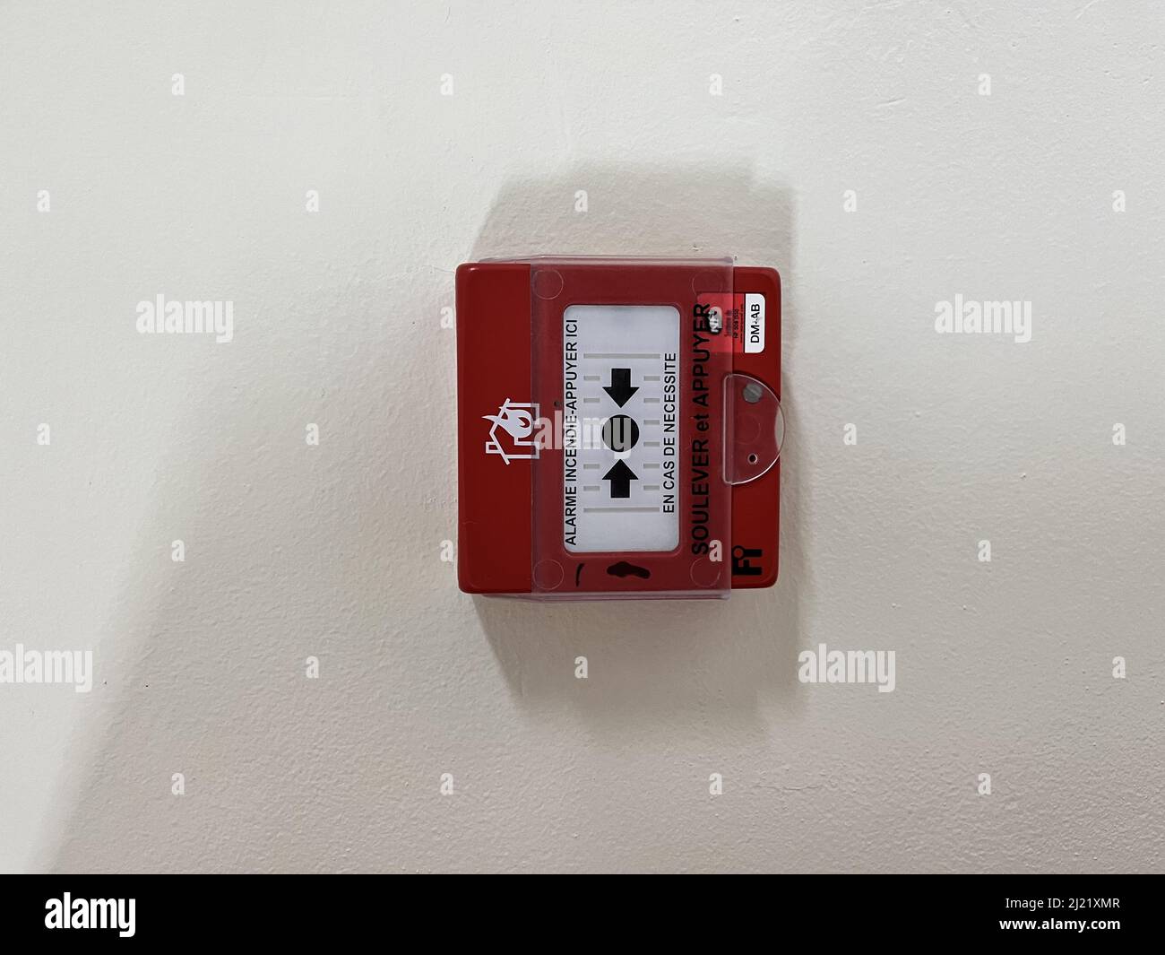 Closed-up of Fire alarm press machine inside a hospital Stock Photo - Alamy