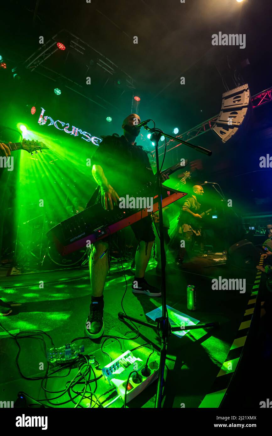 Music concert by the Basque band Incursed, at Sala Nazca in Madrid, on ...