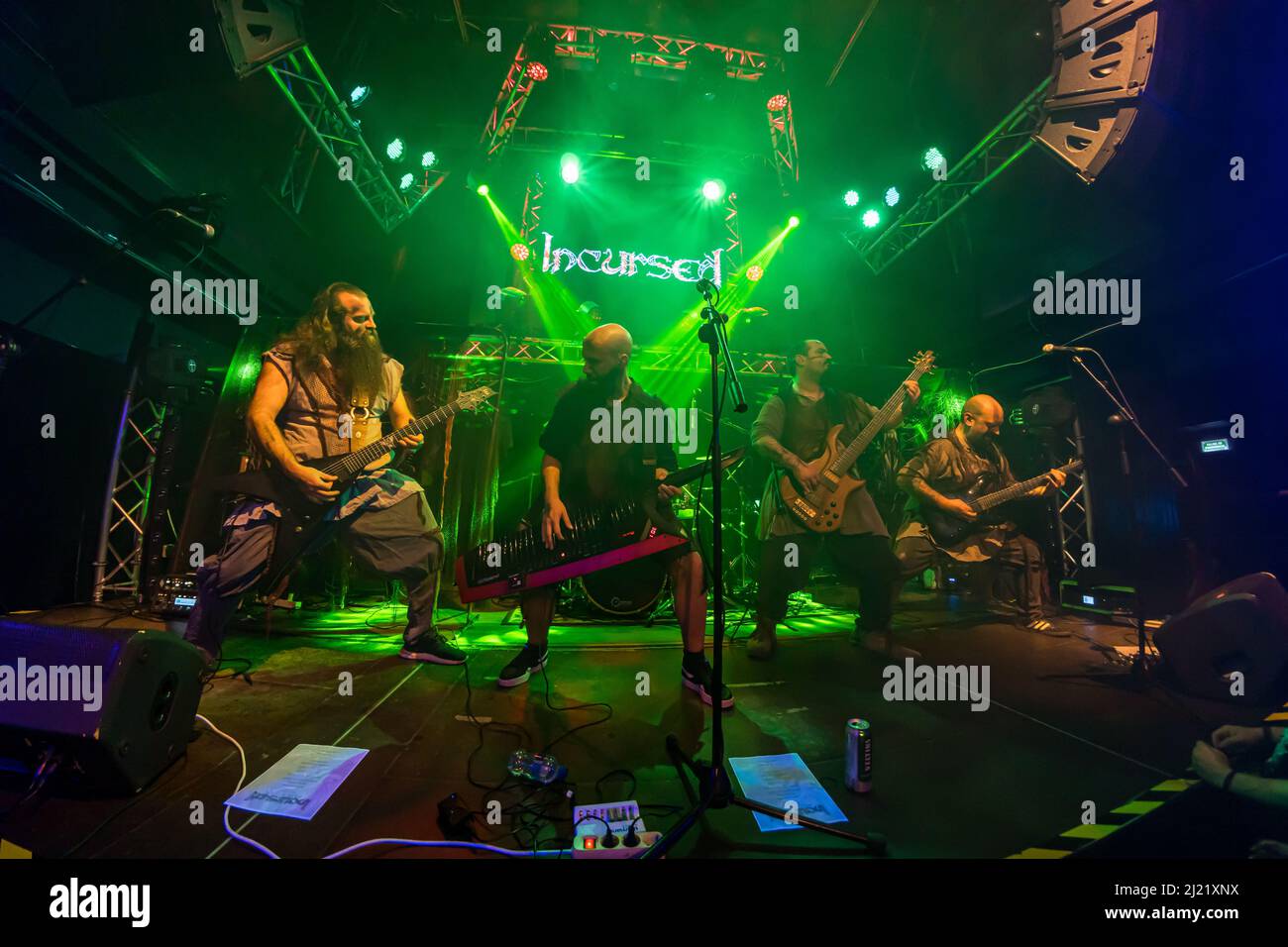 Music concert by the Basque band Incursed, at Sala Nazca in Madrid, on ...