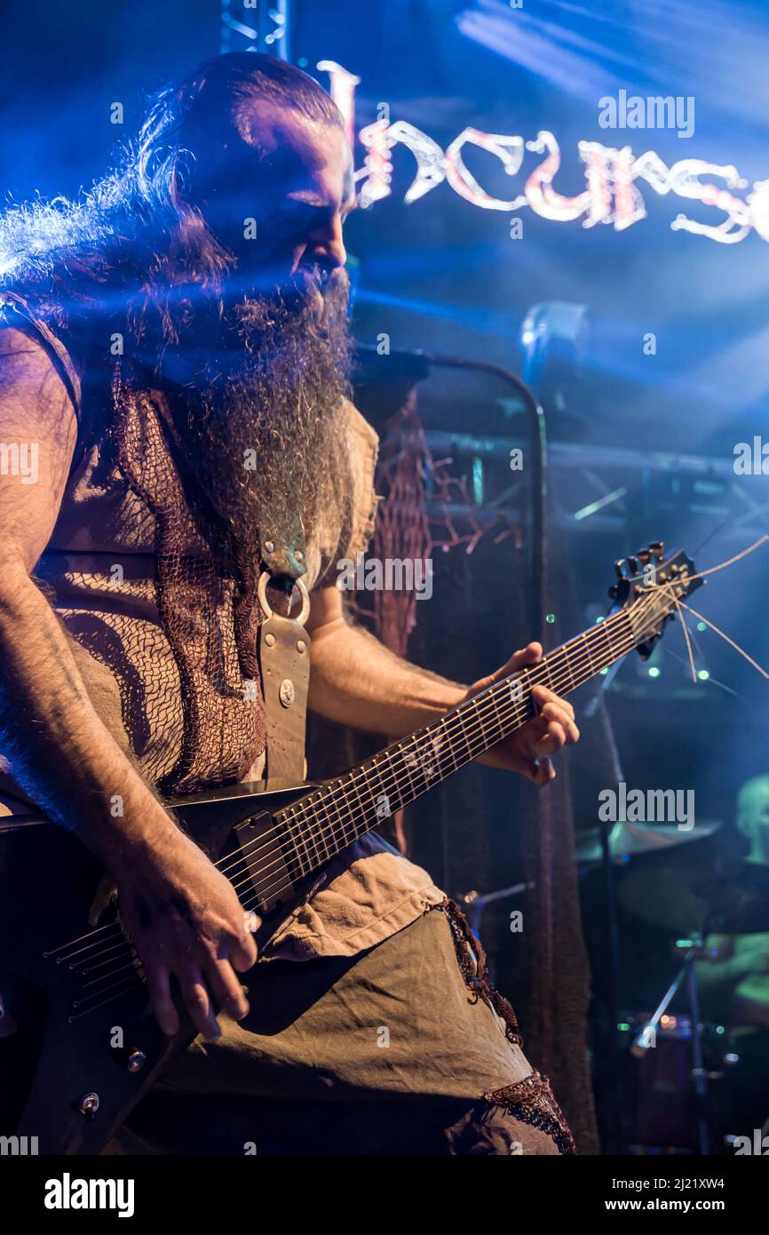 Music concert by the Basque band Incursed, at Sala Nazca in Madrid, on ...