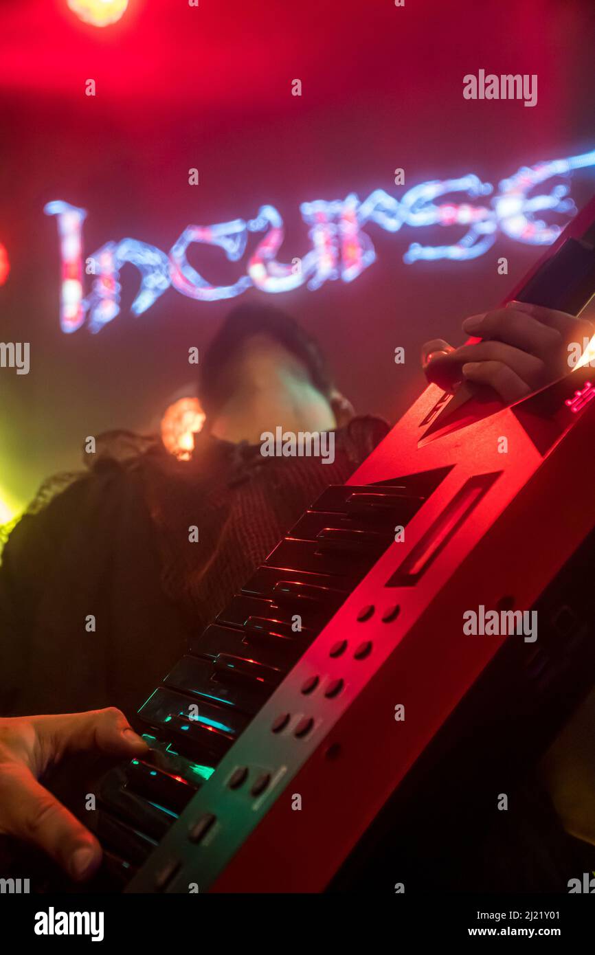 Music concert by the Basque band Incursed, at Sala Nazca in Madrid, on ...