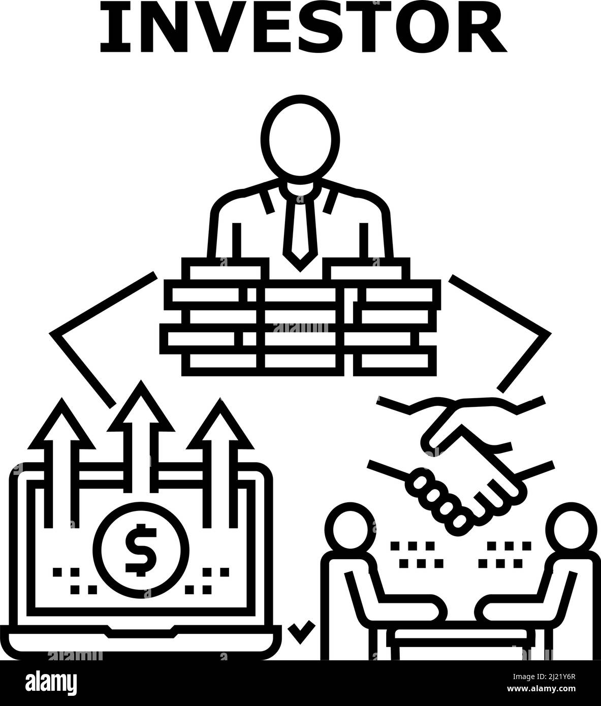 Investor Businessman Vector Concept Illustration Stock Vector Image ...