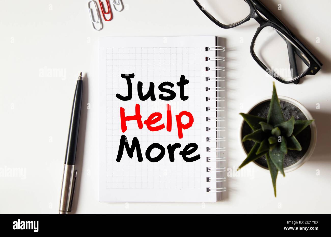 Just Help Mores, Inspiration, Motivation and business concept on paper ...
