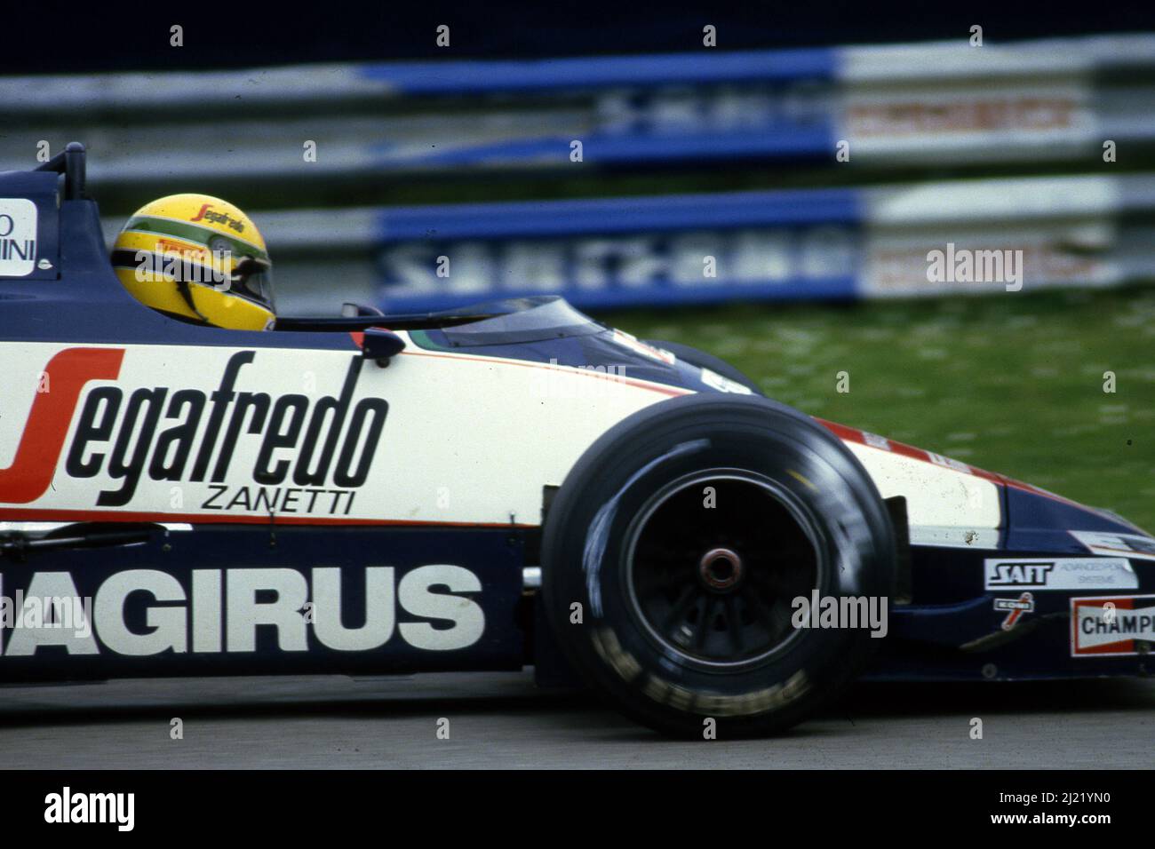 Ayrton Senna da Silva (BRA) Toleman TG 183B Hart Stock Photo - Alamy