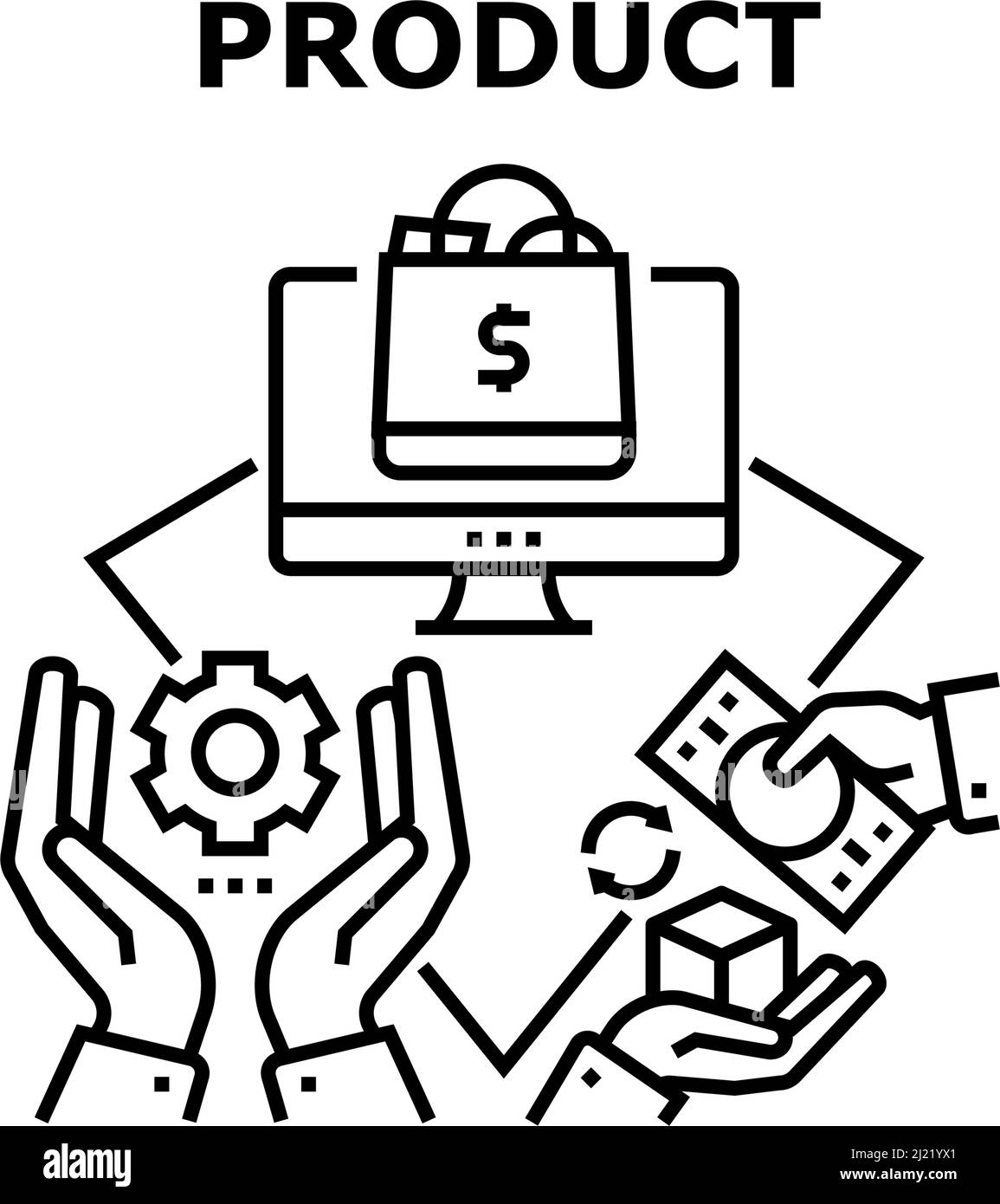 Product Sale Vector Concept Black Illustration Stock Vector Image & Art ...