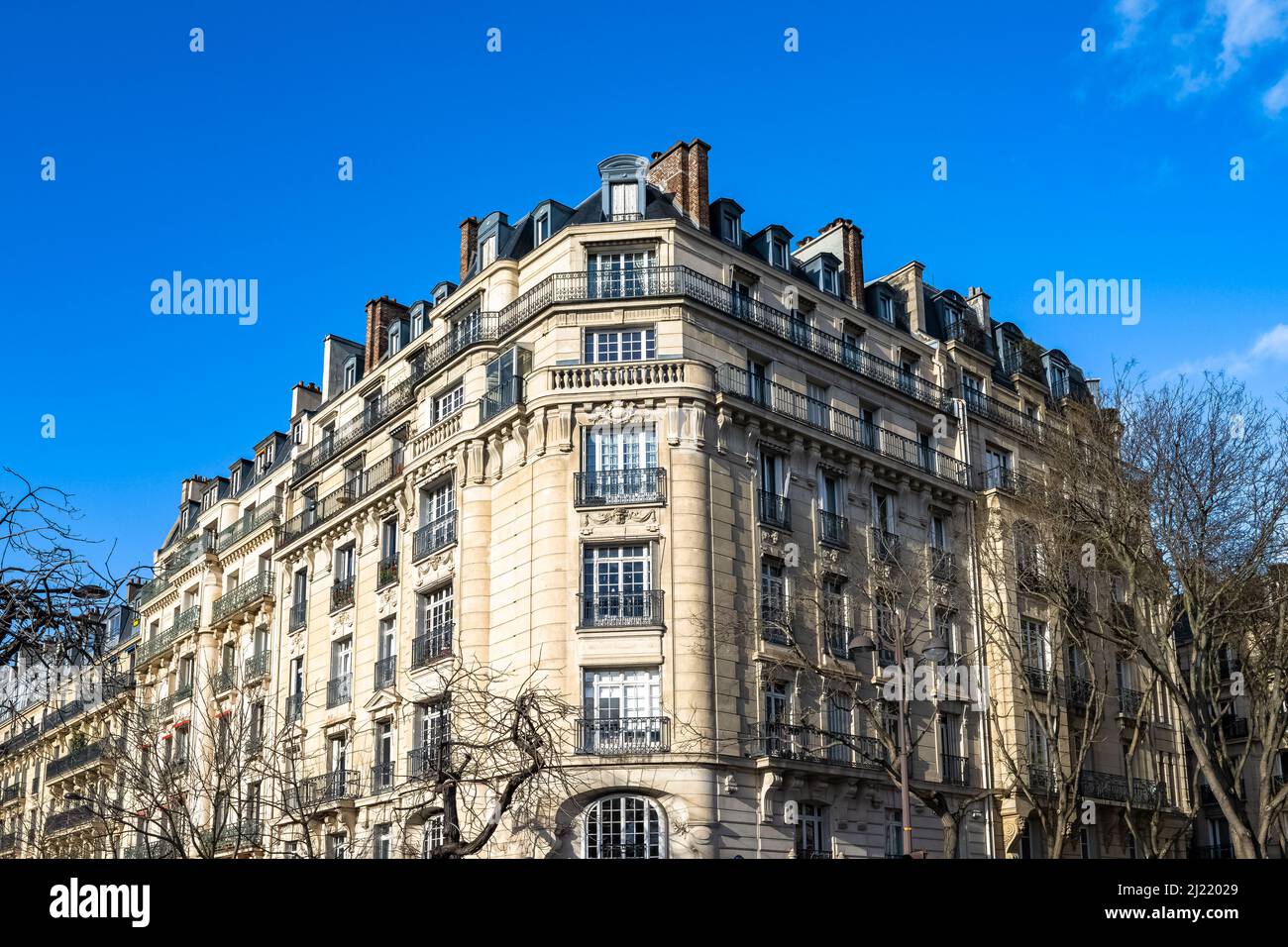 Paris, beautiful building, place Denfert-Rochereau in the 14e ...