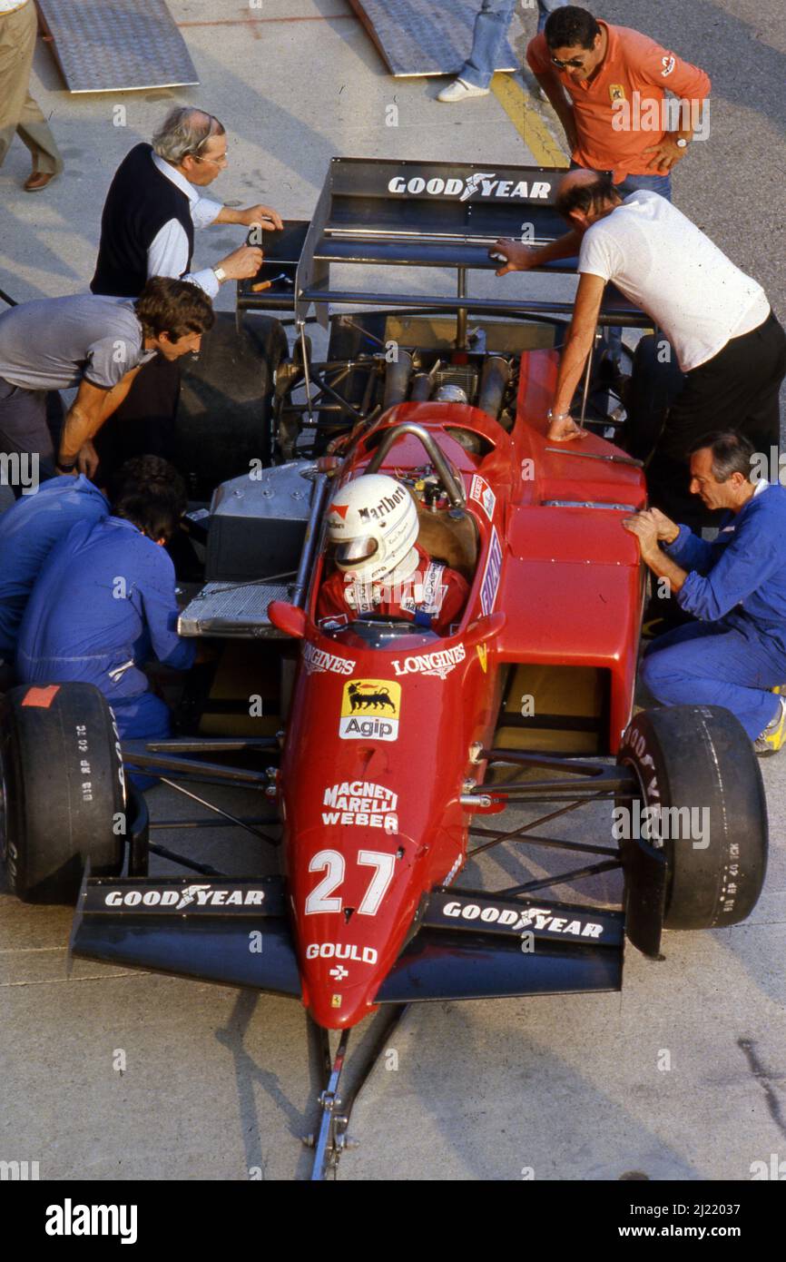 Rene Arnoux (FRA) Ferrari C4 2nd position Stock Photo - Alamy