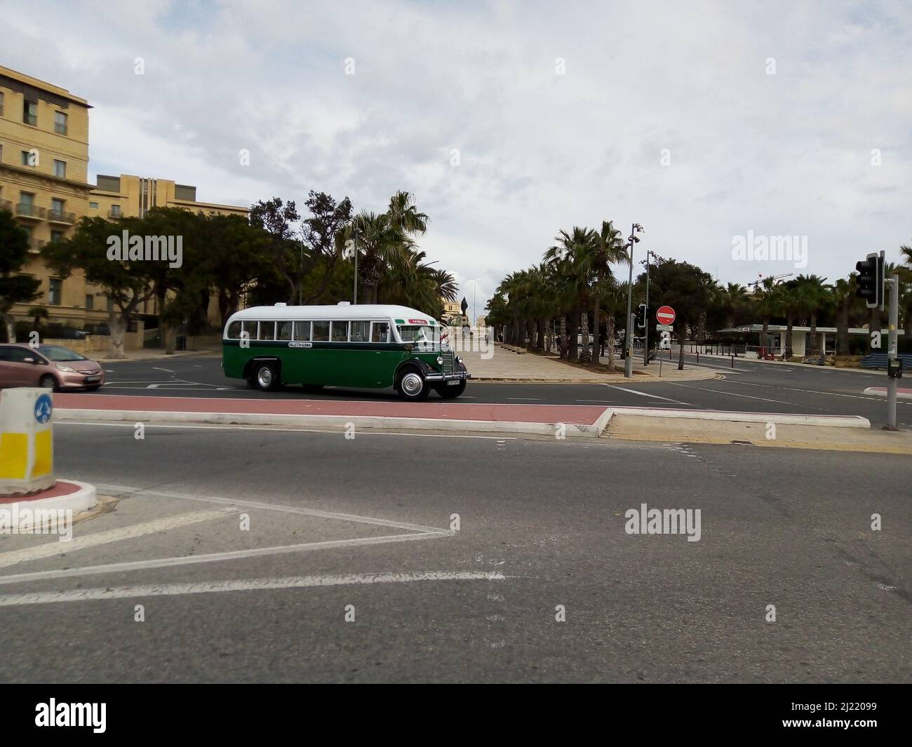 Old bus from malta riding Stock Photo - Alamy