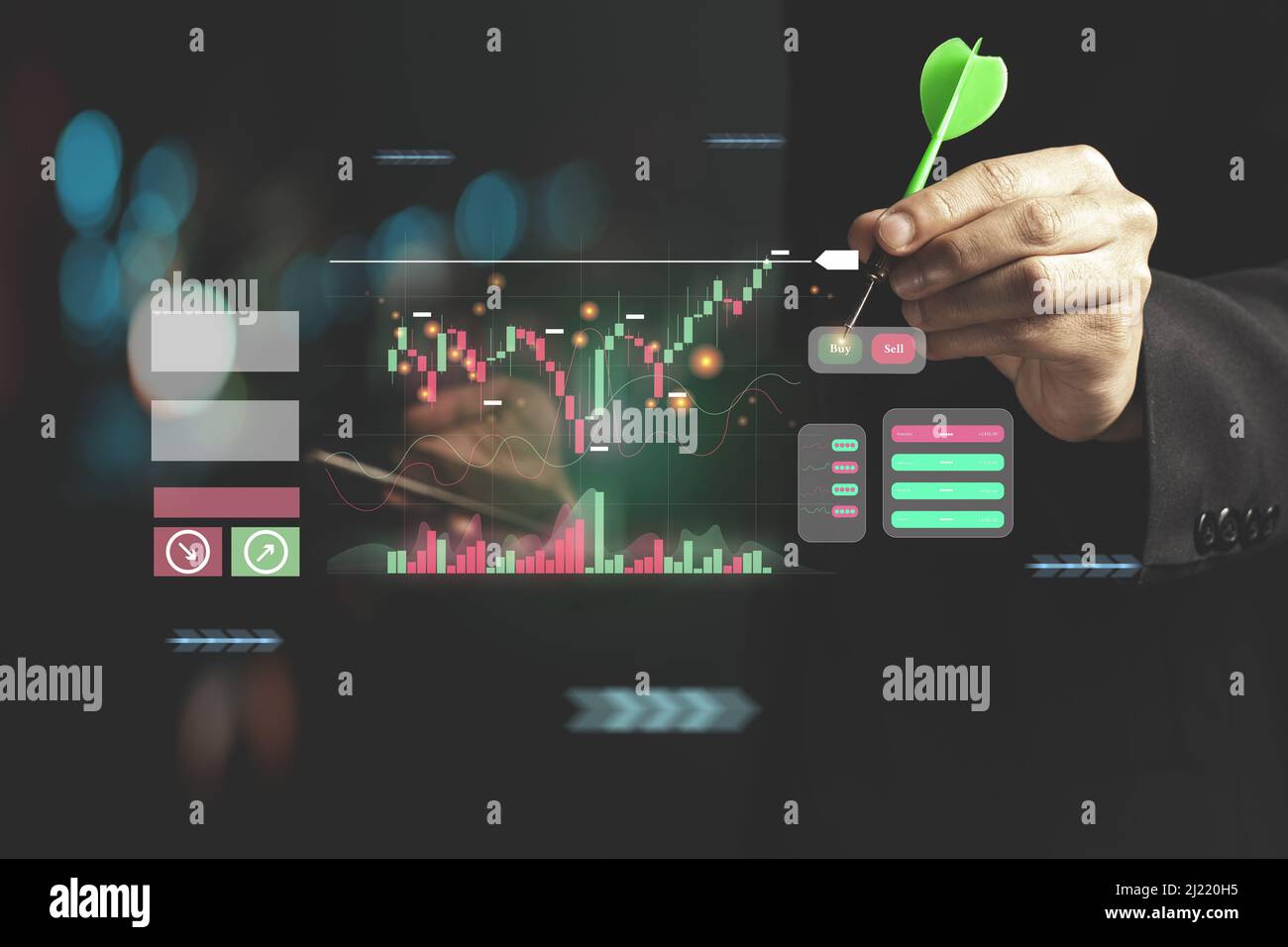 Trading forex data information displayed on a stock exchange interface ...