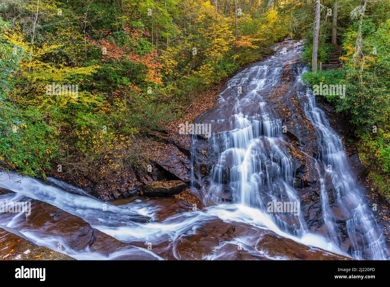 Batson Creek Falls NC Autumn 2021 Stock Photo - Alamy