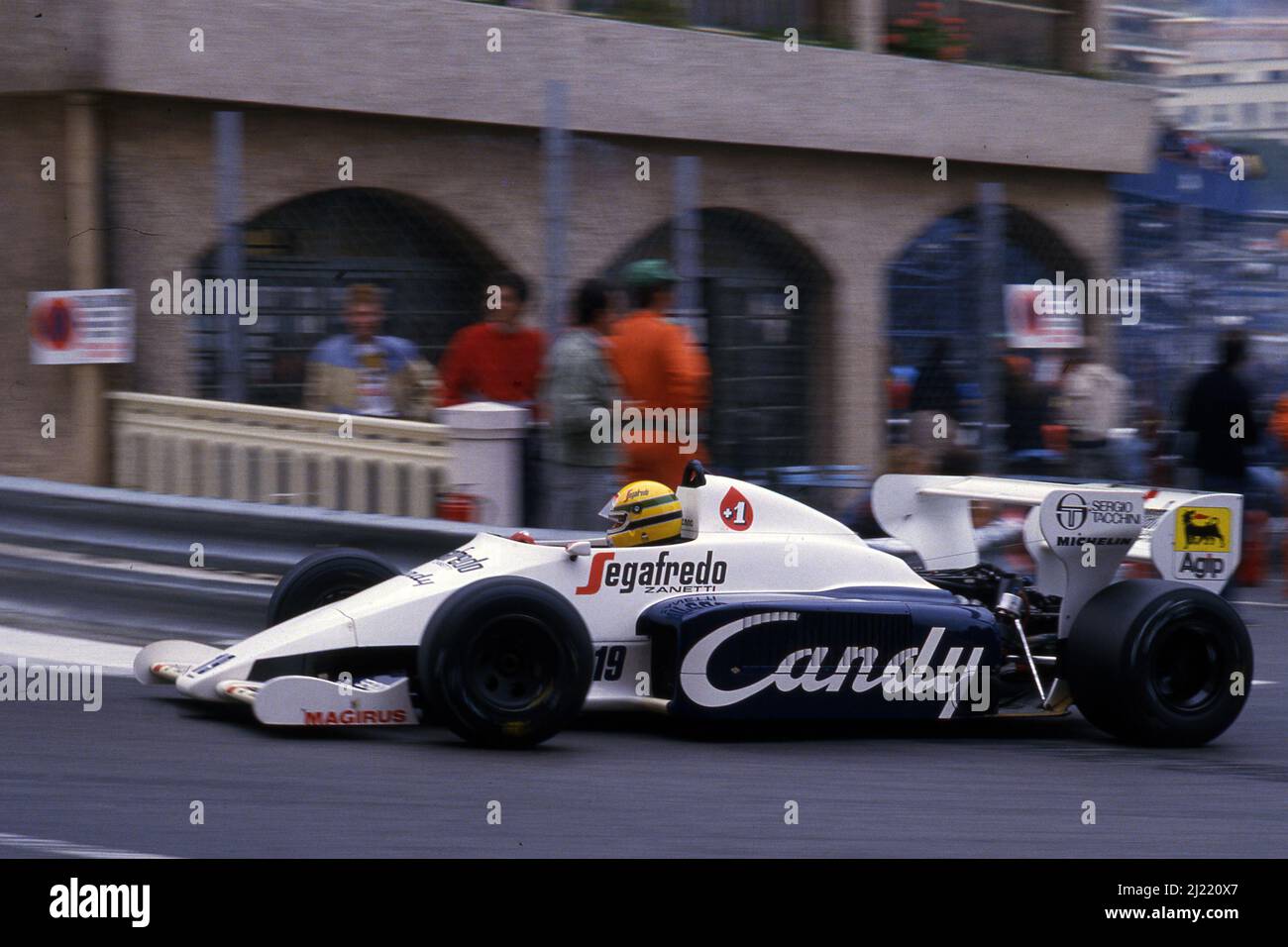 Ayrton Senna da Silva(BRA) Toleman TG 184 Hart 2nd position at Rascasse ...