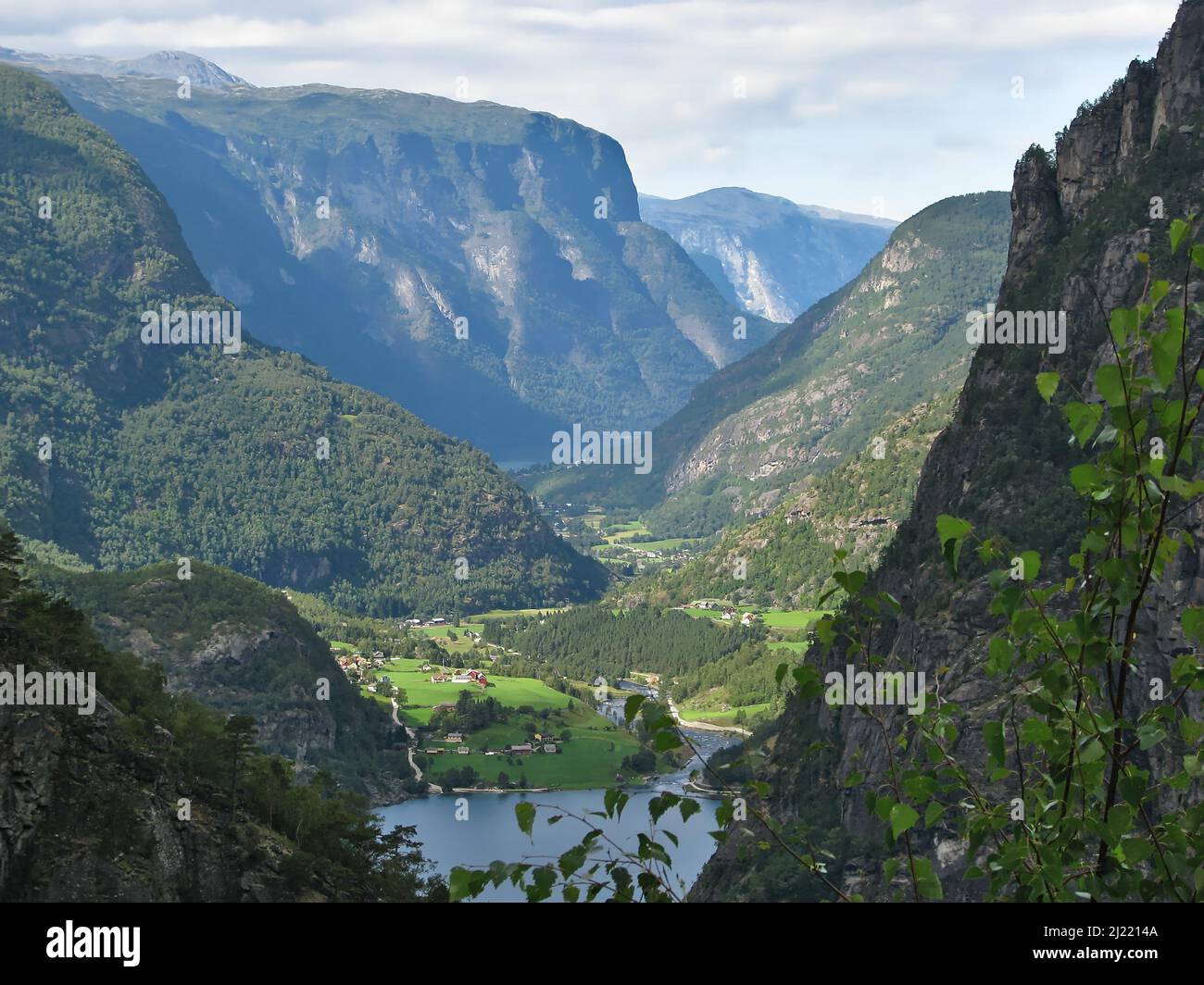 A shot of the giant view of the landscape and lakes of norway Stock ...