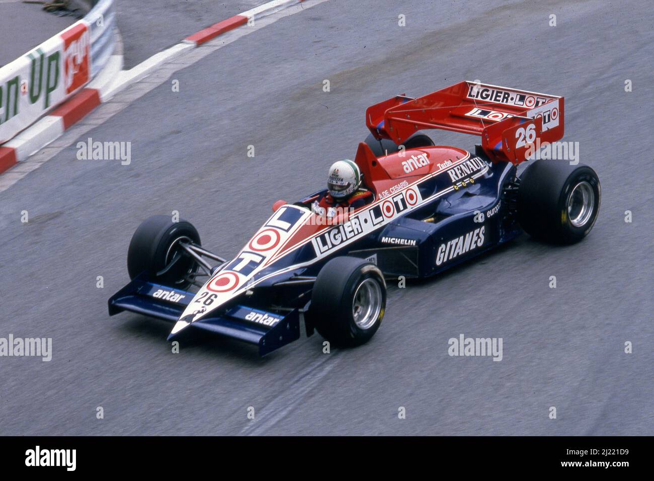 Andrea de Cesaris (ITA) Ligier JS23 Renault Stock Photo - Alamy