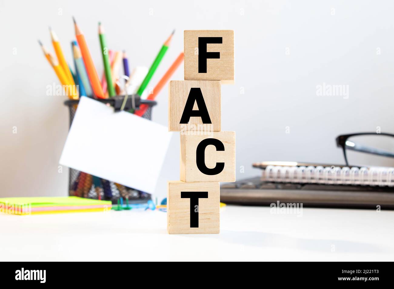 FACT word made with building blocks isolated on white Stock Photo - Alamy
