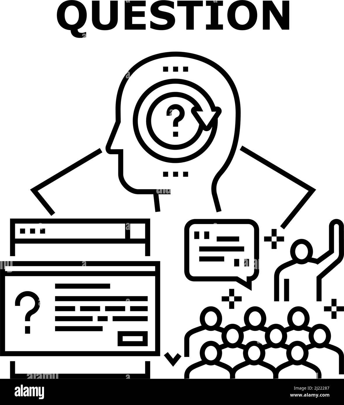 Question Ask Vector Concept Black Illustration Stock Vector Image & Art ...