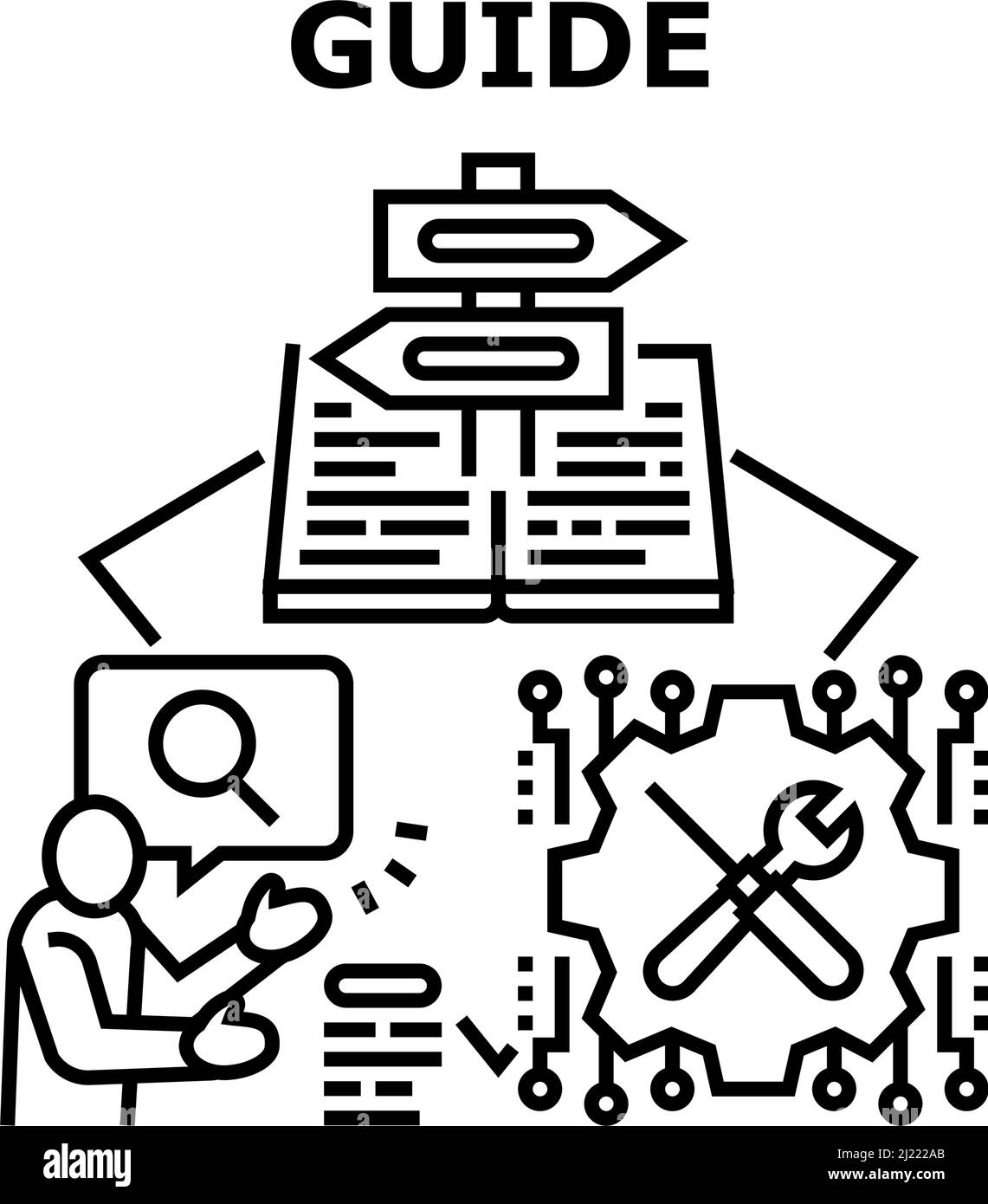 Guide Advice Vector Concept Black Illustration Stock Vector Image & Art ...