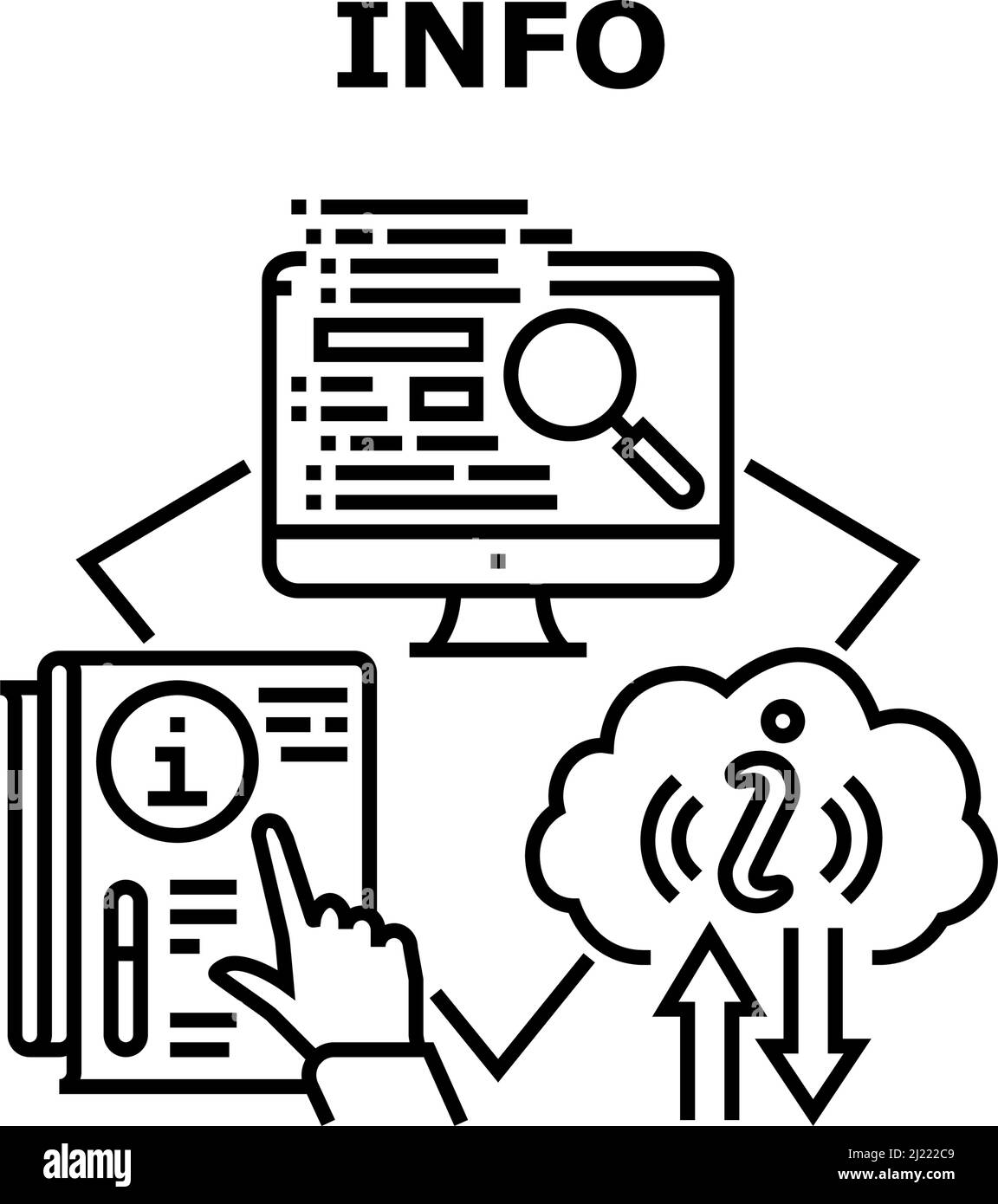 Info Search Vector Concept Black Illustration Stock Vector Image & Art ...
