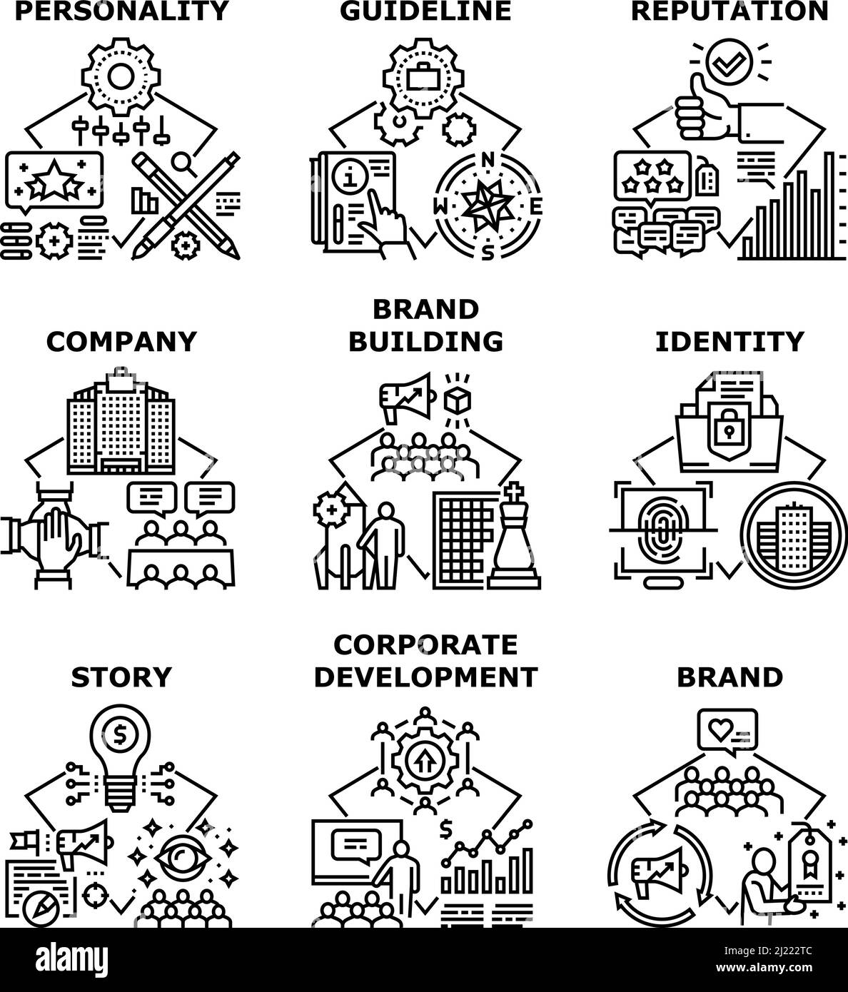Brand guideline presentation Stock Vector Images - Alamy