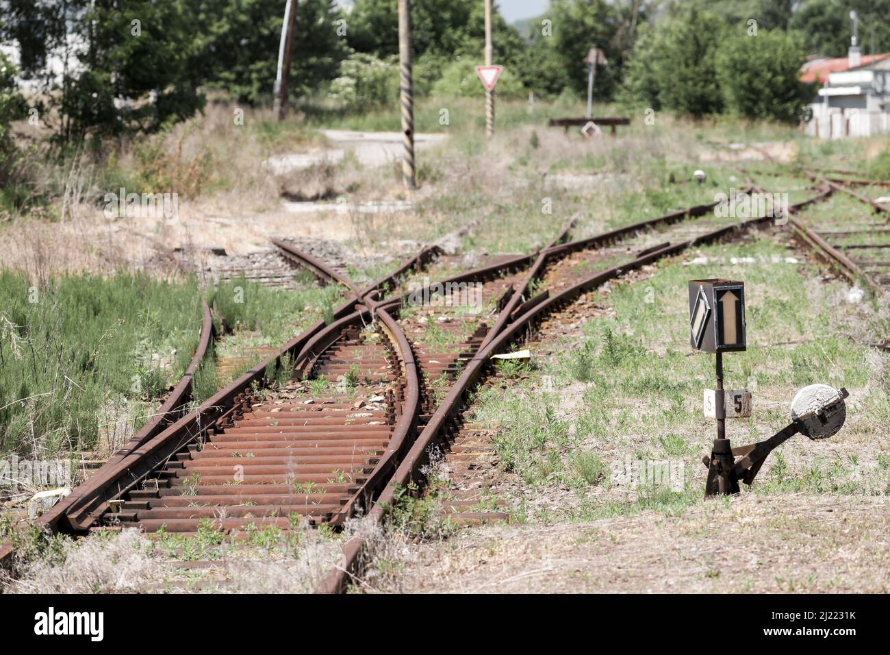 old railway tracks Stock Photo - Alamy
