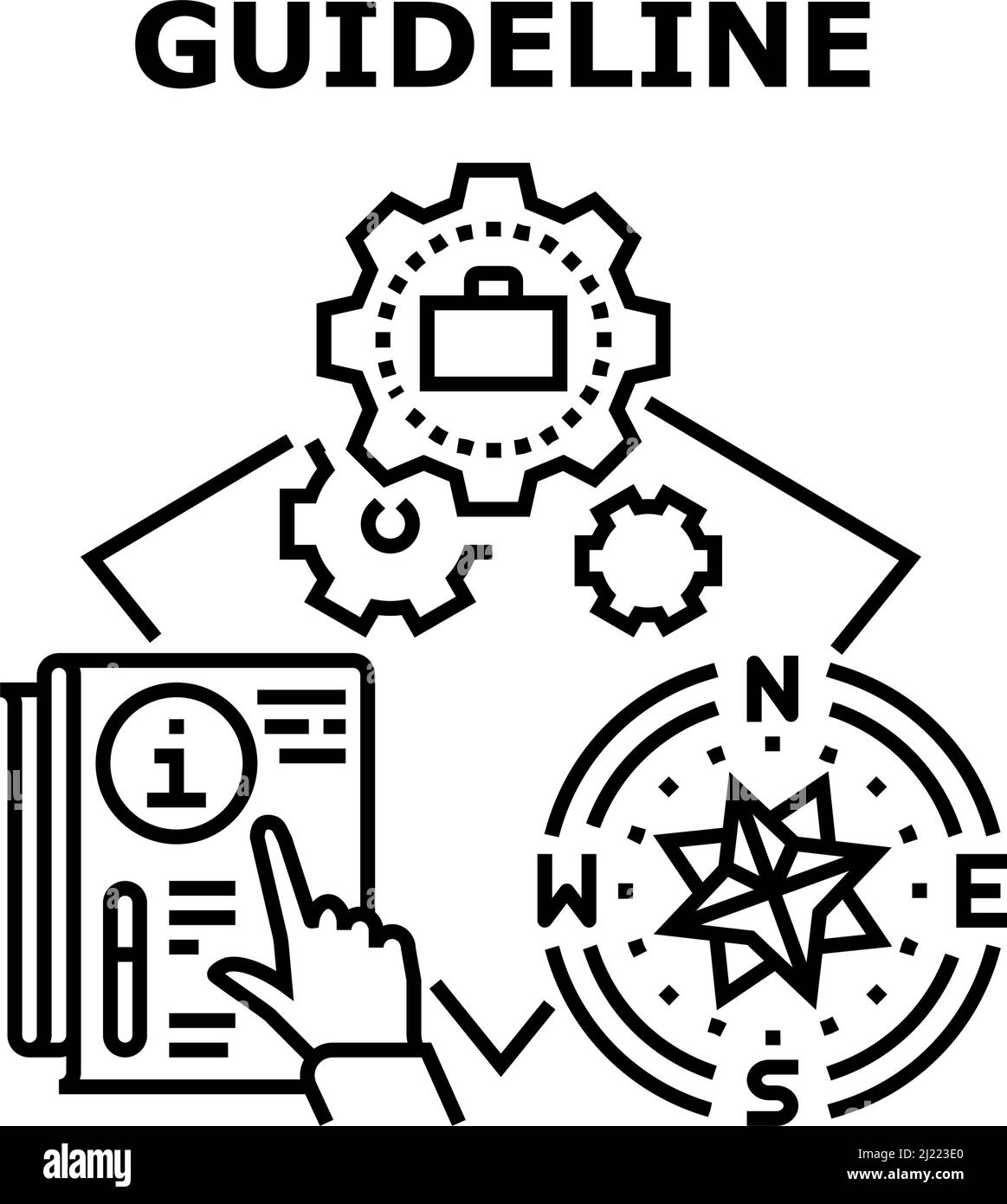 Guideline Info Vector Concept Black Illustration Stock Vector Image ...