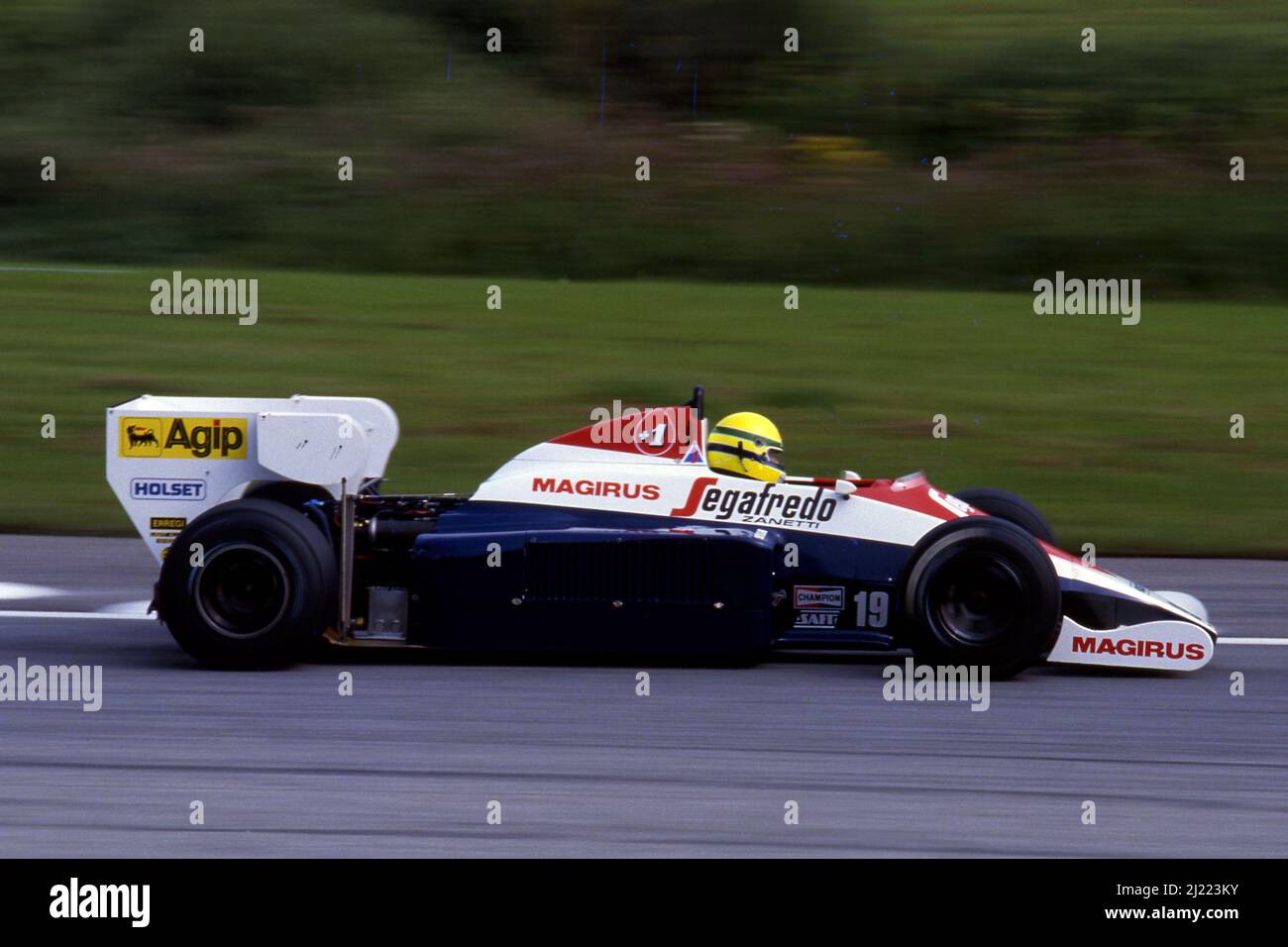 Ayrton Senna da Silva (BRA) Toleman TG 184 Hart Stock Photo - Alamy