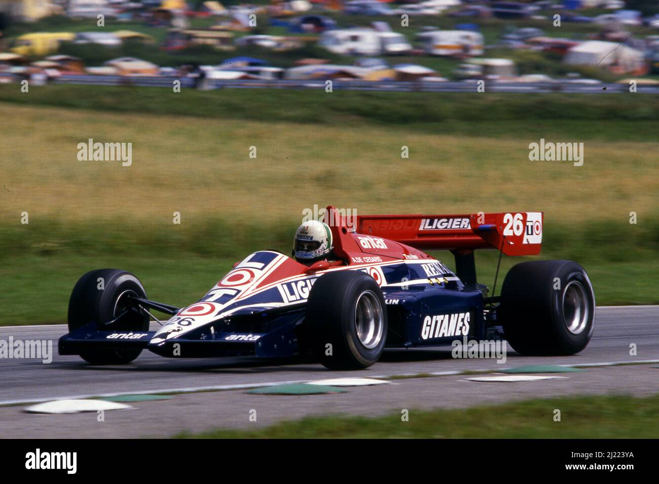 Andrea de Cesaris (ITA) Ligier JS23 Renault Stock Photo - Alamy