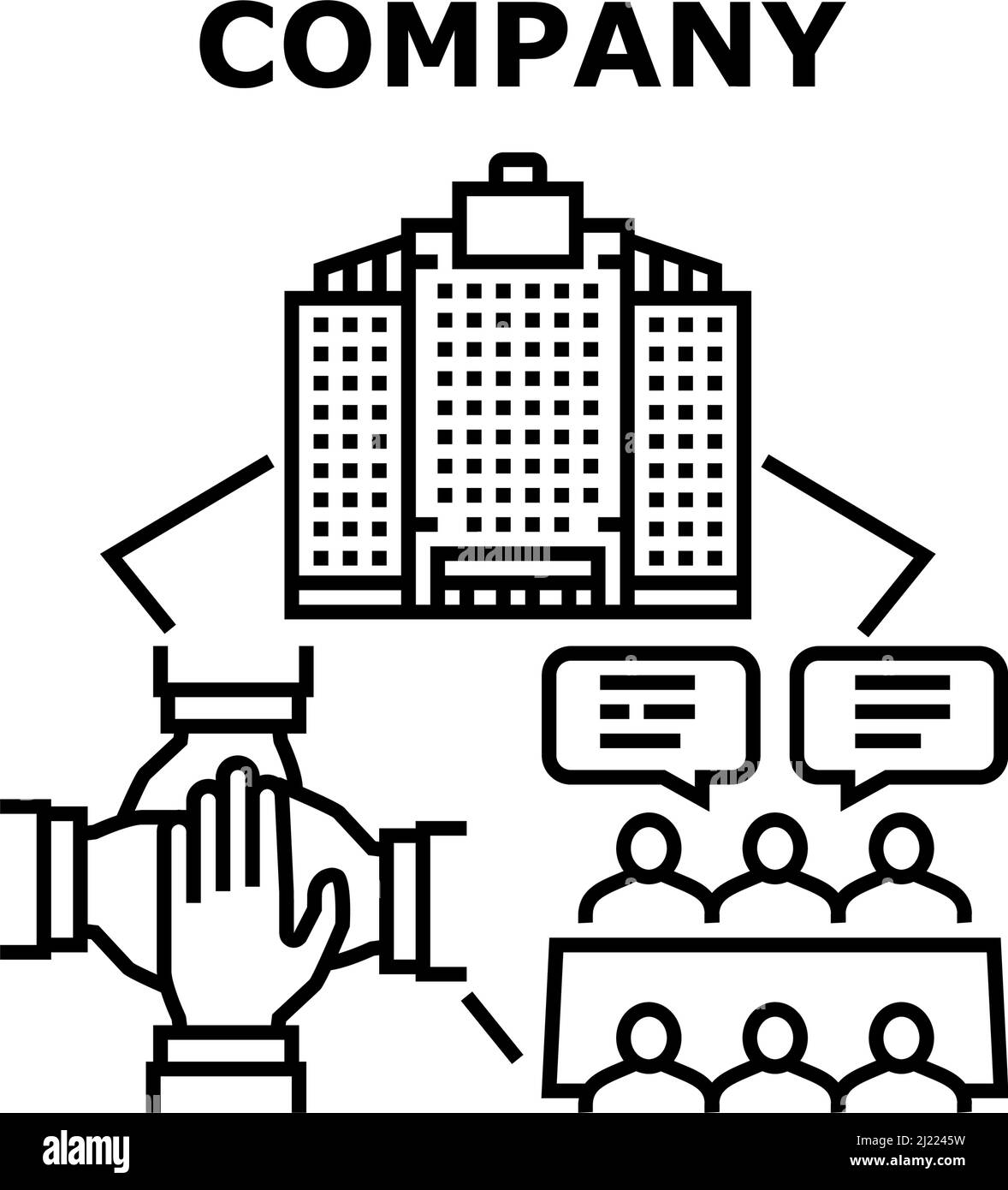 Company Brand Vector Concept Black Illustration Stock Vector Image ...