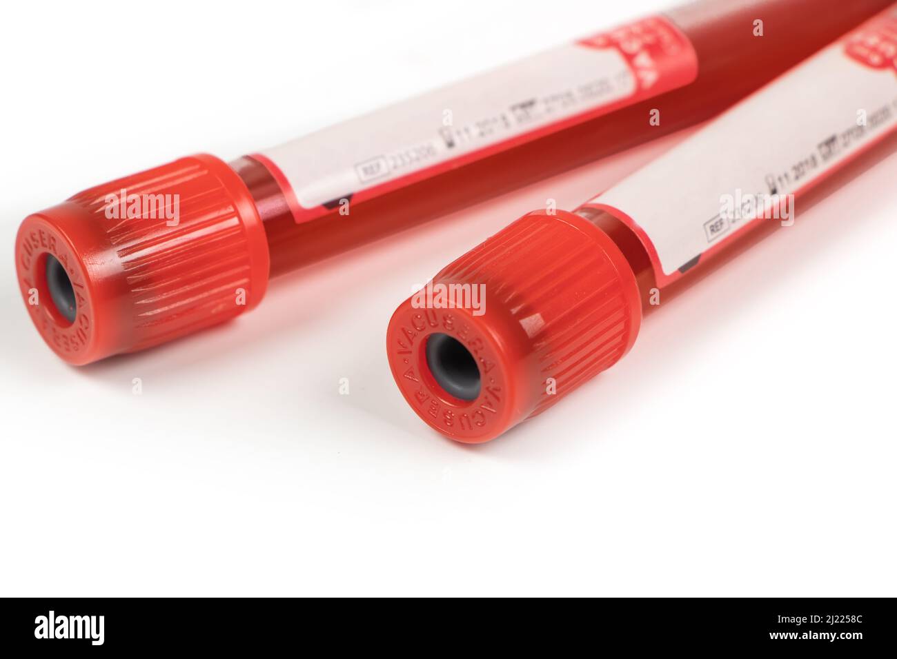 test tubes in laboratory isolated on white Stock Photo - Alamy