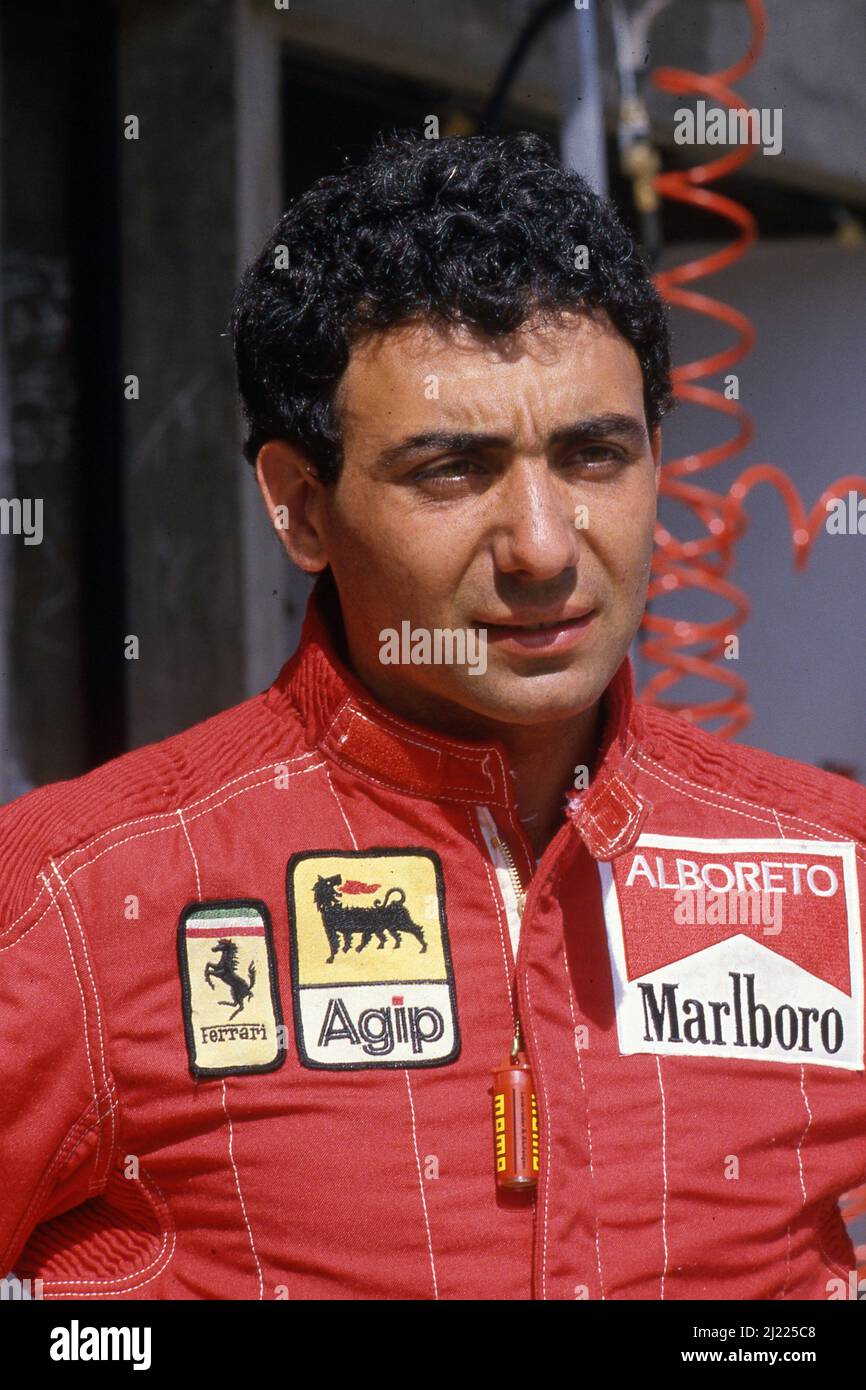 Michele Alboreto (ITA) Ferrari 2nd position Stock Photo - Alamy