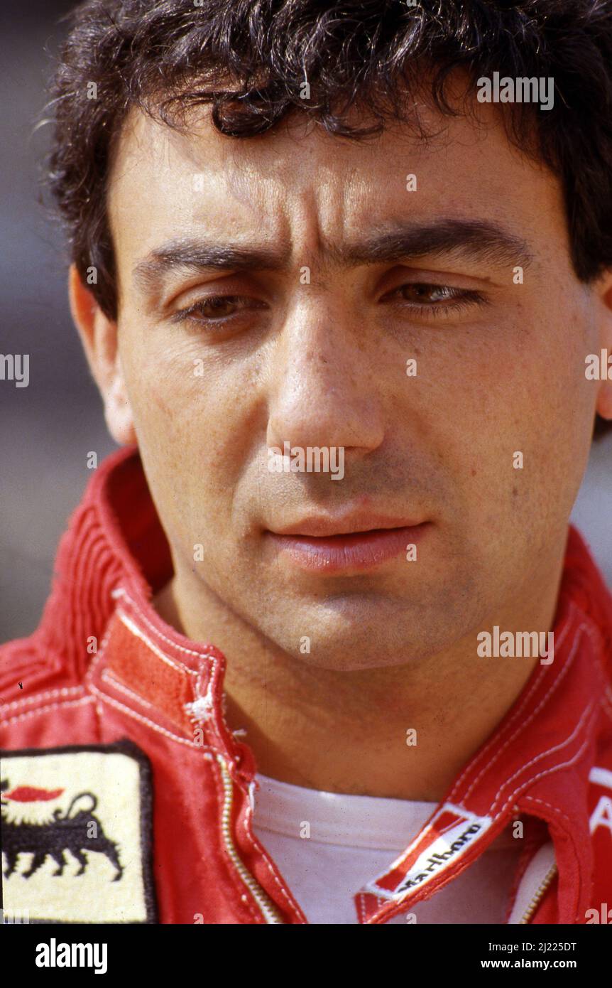 Michele Alboreto (ITA) Ferrari 2nd position Stock Photo - Alamy