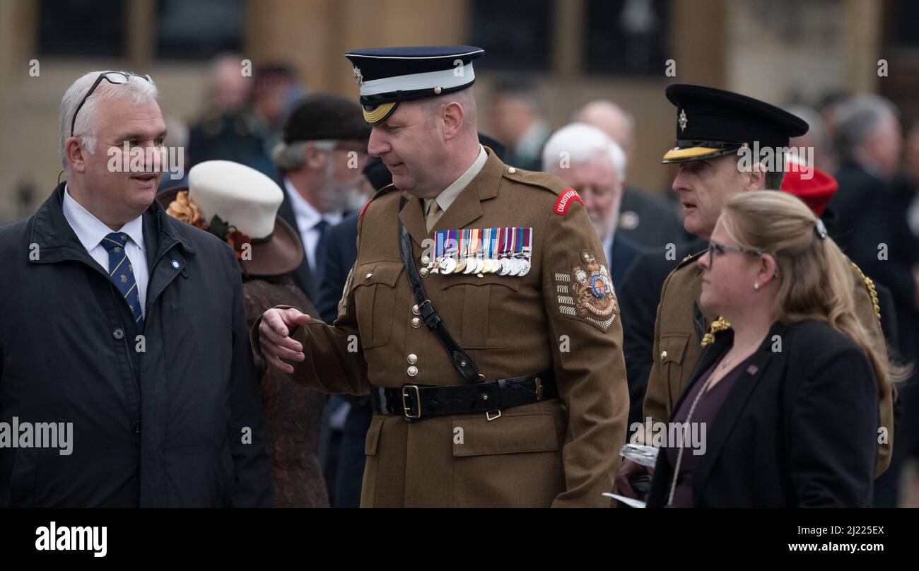 Westminster Abbey, London, UK. 29 March 2022. Guests among the 1800 who ...