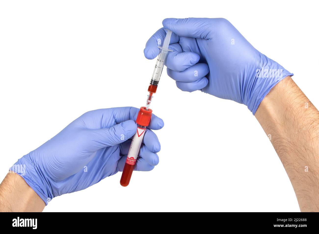 Hand take test tube in hi-res stock photography and images - Alamy