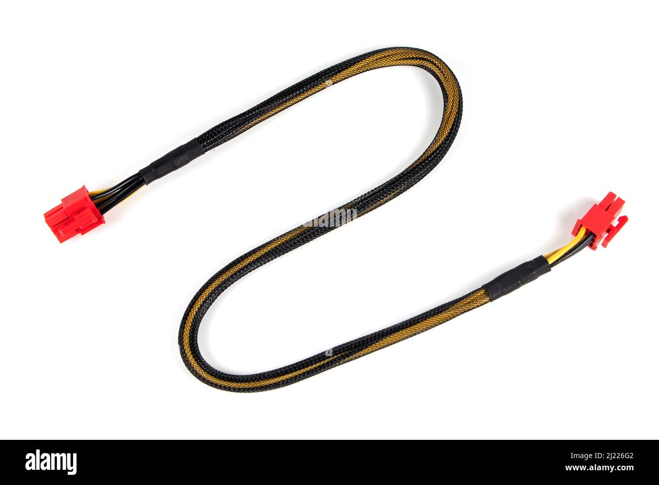 Computer power supply cables isolated on a white background Stock Photo ...