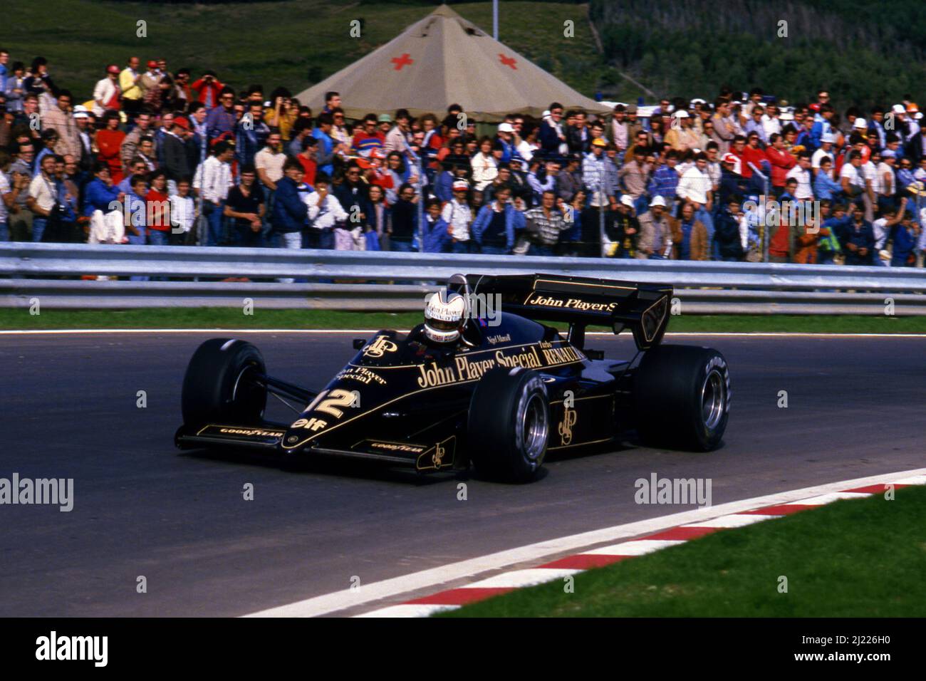 Nigel Mansell (GBR) Lotus 95T Renault Stock Photo - Alamy