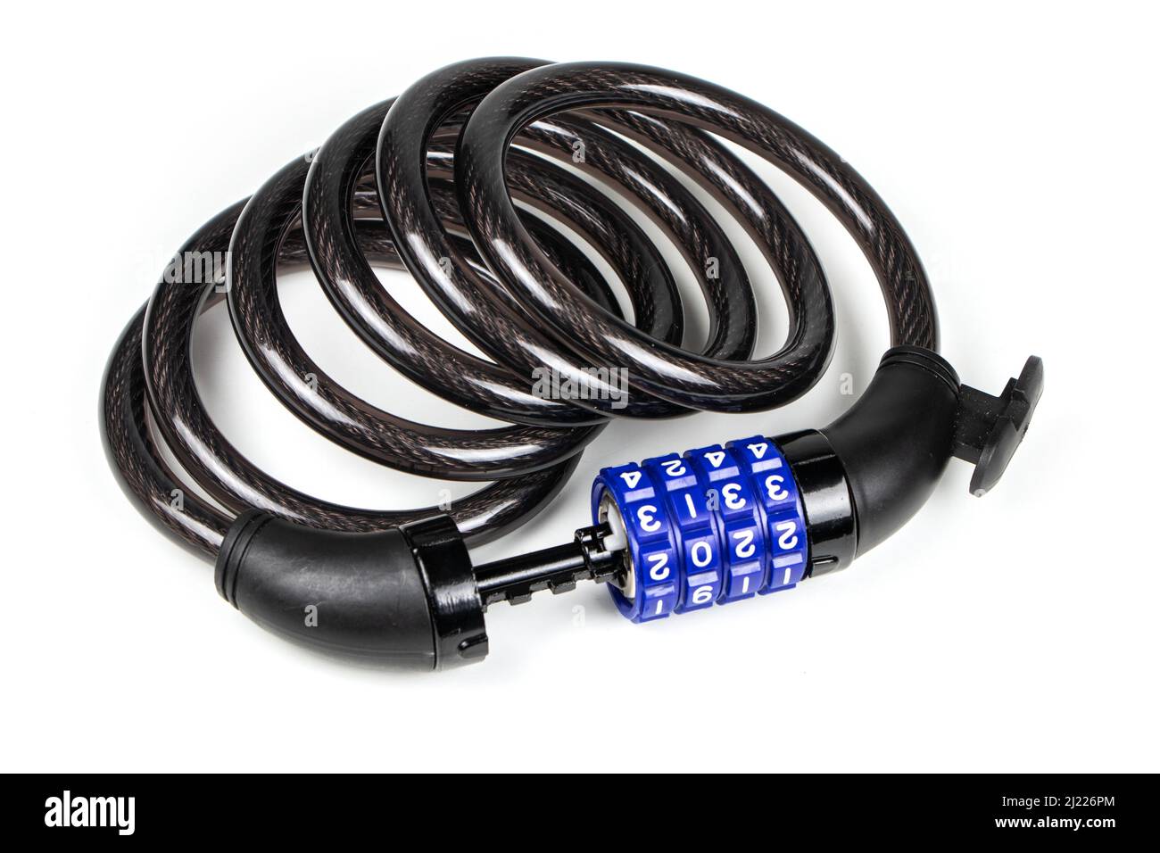 Code bike lock isolated on white background. Protects the bike from ...