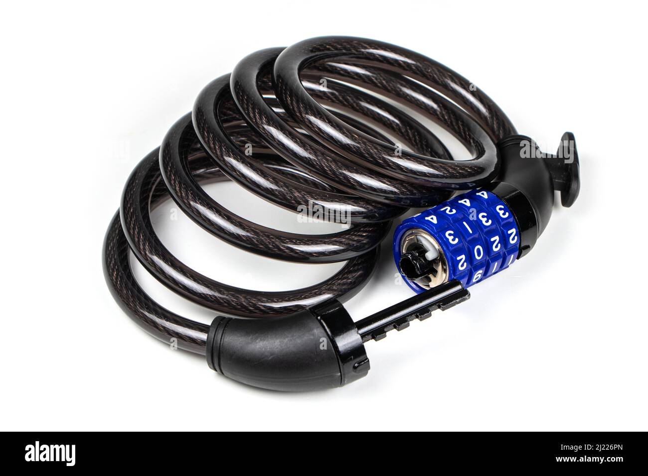 Code bike lock isolated on white background. Protects the bike from ...