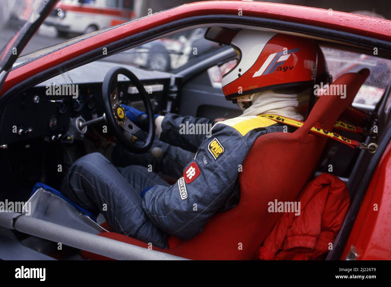 Raffaele Lele Pinto (ITA) Ferrari 308 Imsa GrSP Cockpit Stock Photo - Alamy