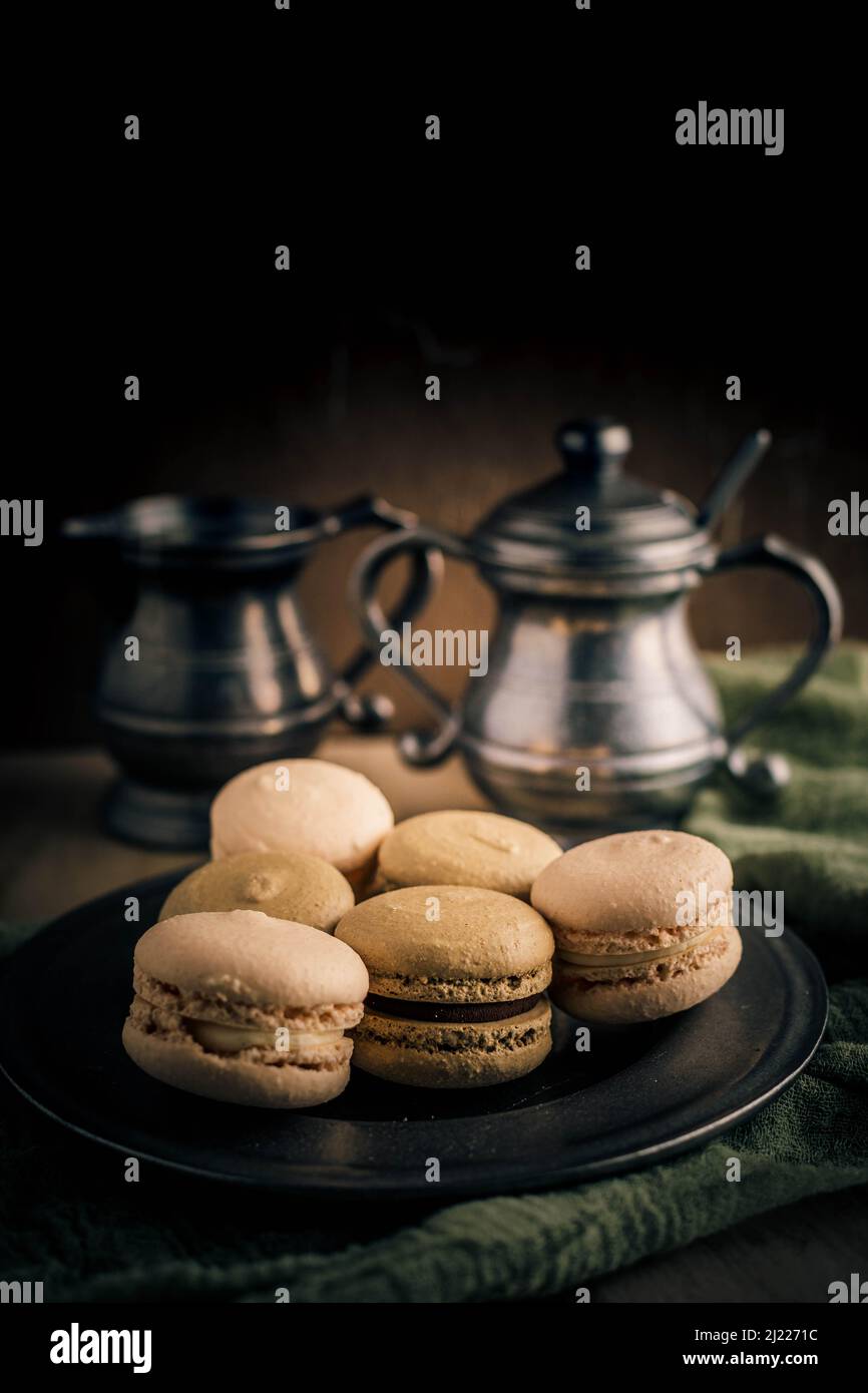 Tan macarons hi-res stock photography and images - Alamy