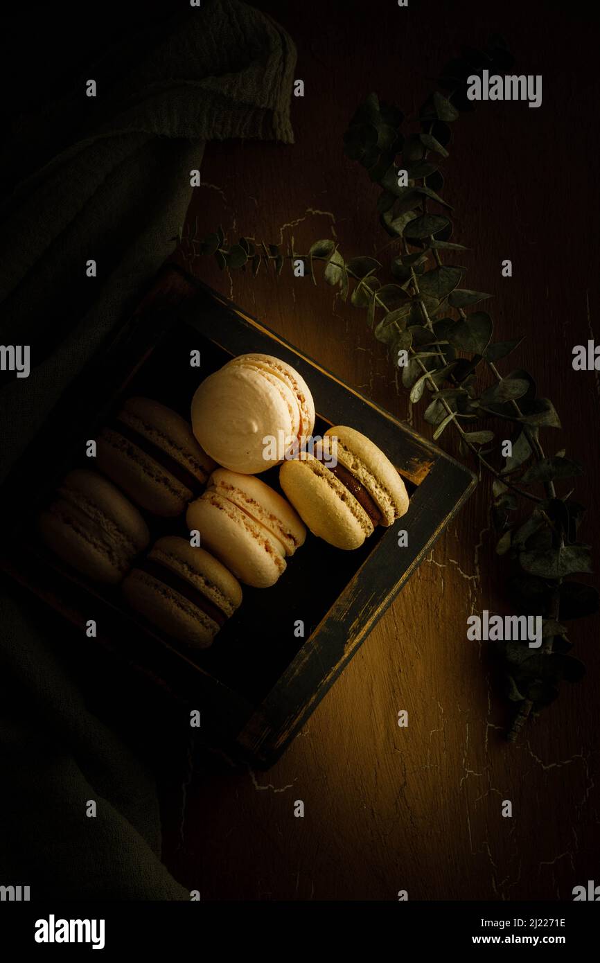 Tan macarons hi-res stock photography and images - Alamy