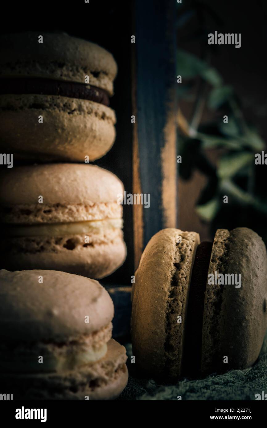 Tan macarons hi-res stock photography and images - Alamy