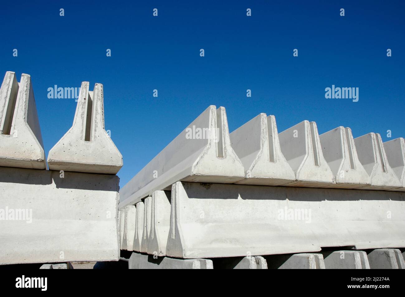 Cement Construction, and center safety rebound Barricades stacked for ...