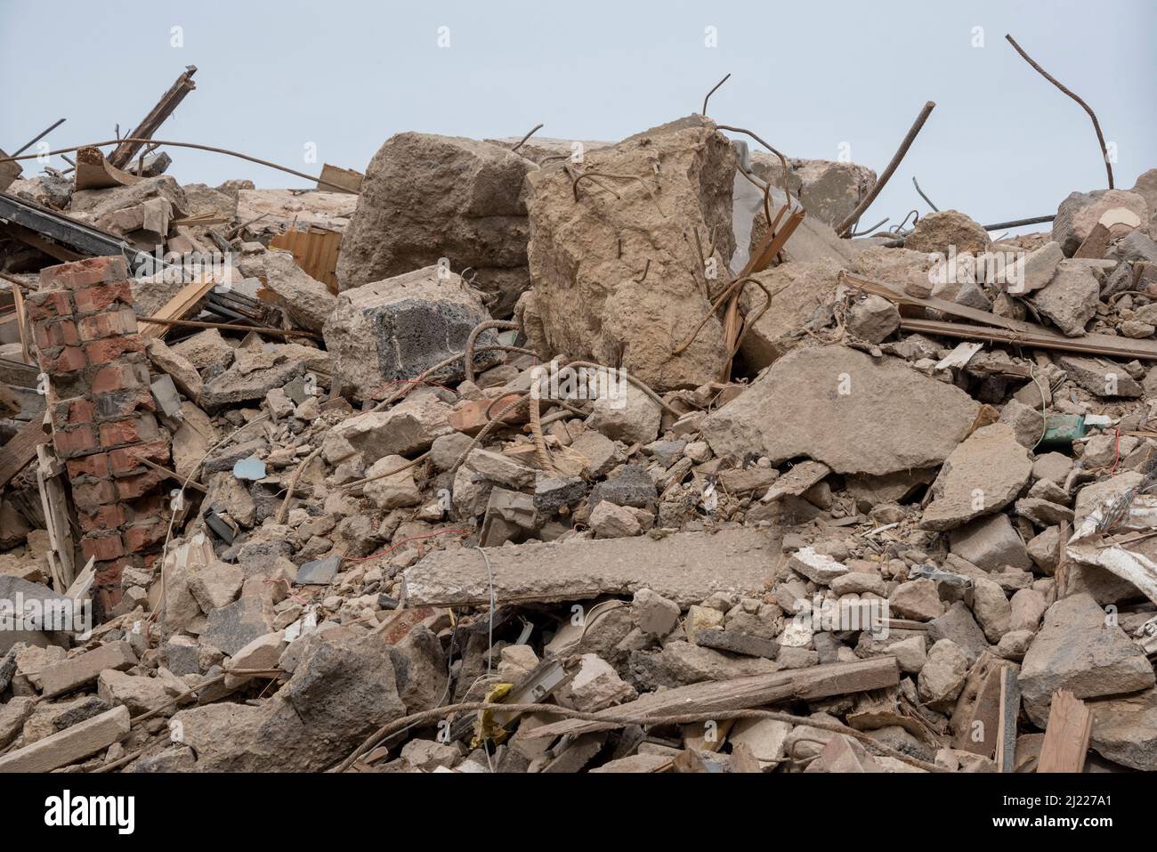 Remains of a demolished building in Oxford Stock Photo - Alamy