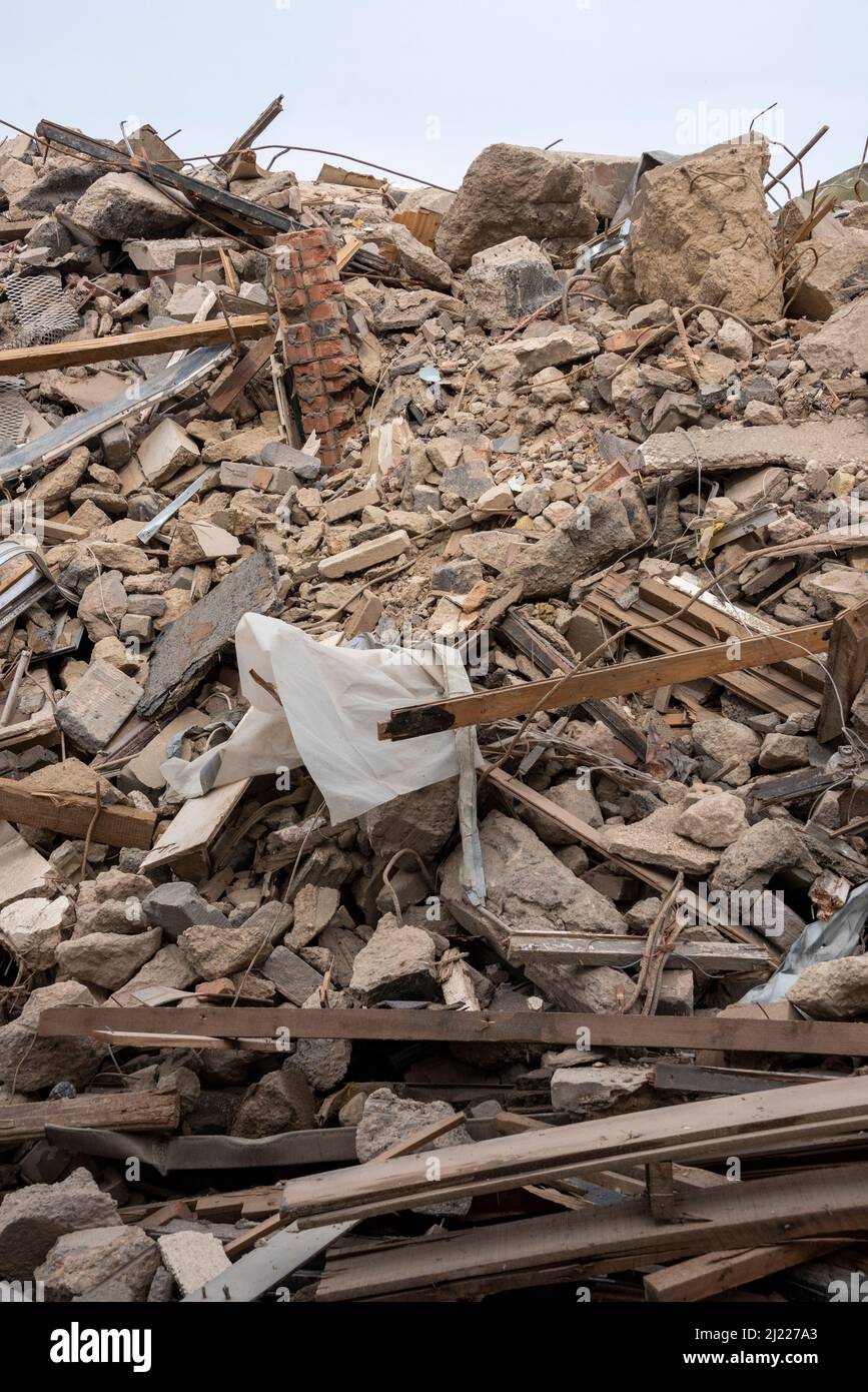 Remains of a demolished building in Oxford Stock Photo - Alamy