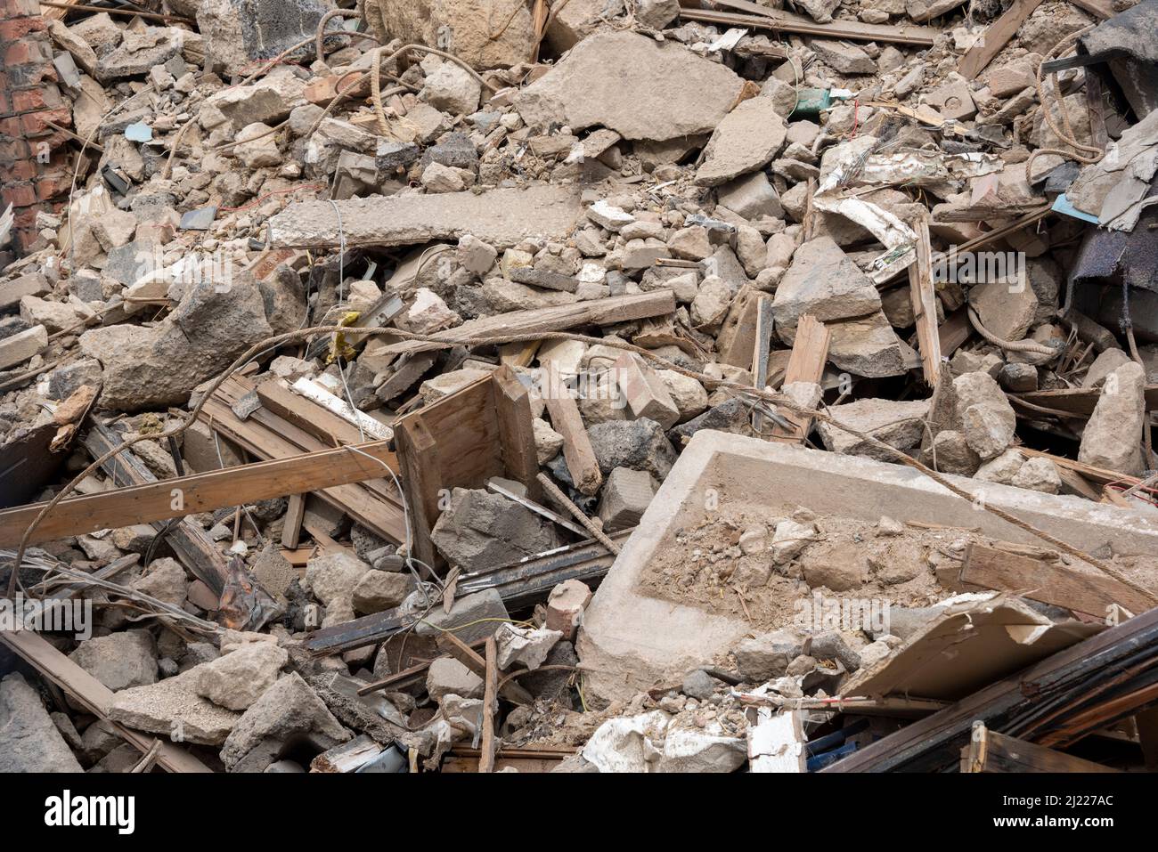 Remains of a demolished building in Oxford Stock Photo - Alamy