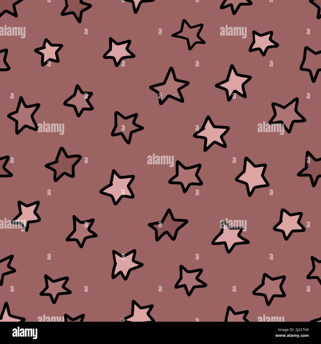Vector seamless kids pattern with hand drawn stars. Stars for wallpaper ...