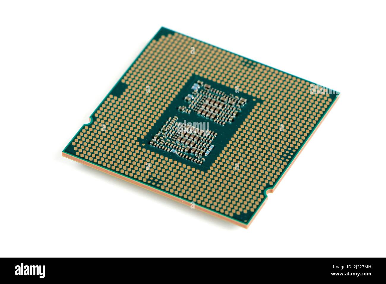 CPU Central Processing Unit or Microchip Computer isolated on white ...