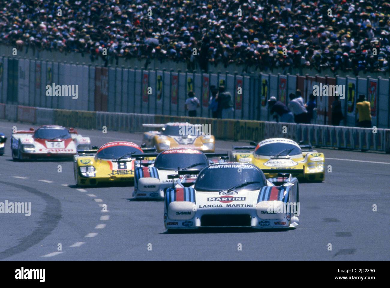 Paolo Barilla (ITA) Hans Heyer (GER) Mauro Baldi (ITA) Lancia Lc2 GrC1 ...