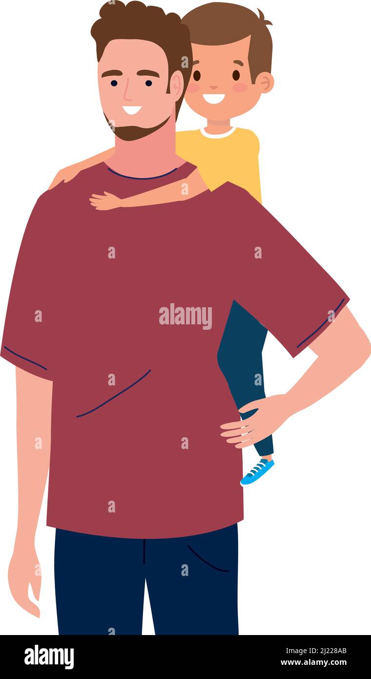 daddy and son Stock Vector Image & Art - Alamy